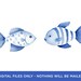 Blue Fish Clipart Bundle - Watercolor Ocean Under the Sea Beach Clip ...