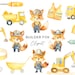 Builder Fox Clipart Bundle, Construction Animals Digger Excavator Dump ...