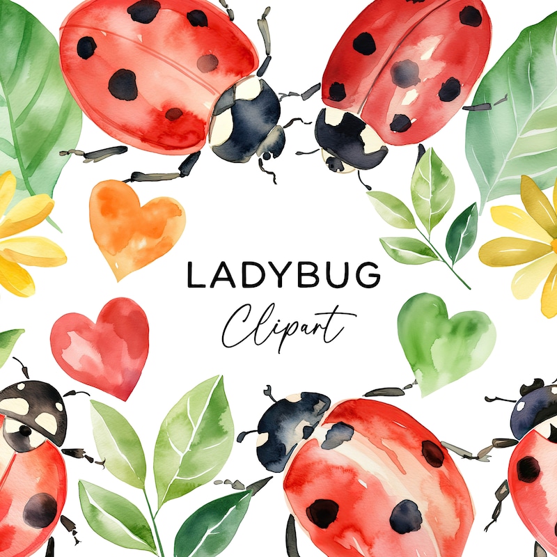 Ladybugs Clipart - Etsy