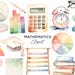Maths Clipart Bundle, PNG Graphic Digital Download Watercolor ...