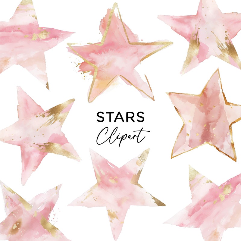 Pink Gold Star - Etsy