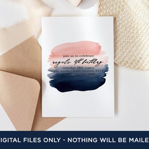Brush Stroke Clipart Bundle - Watercolor Blush Pink Navy Blue Smudge ...
