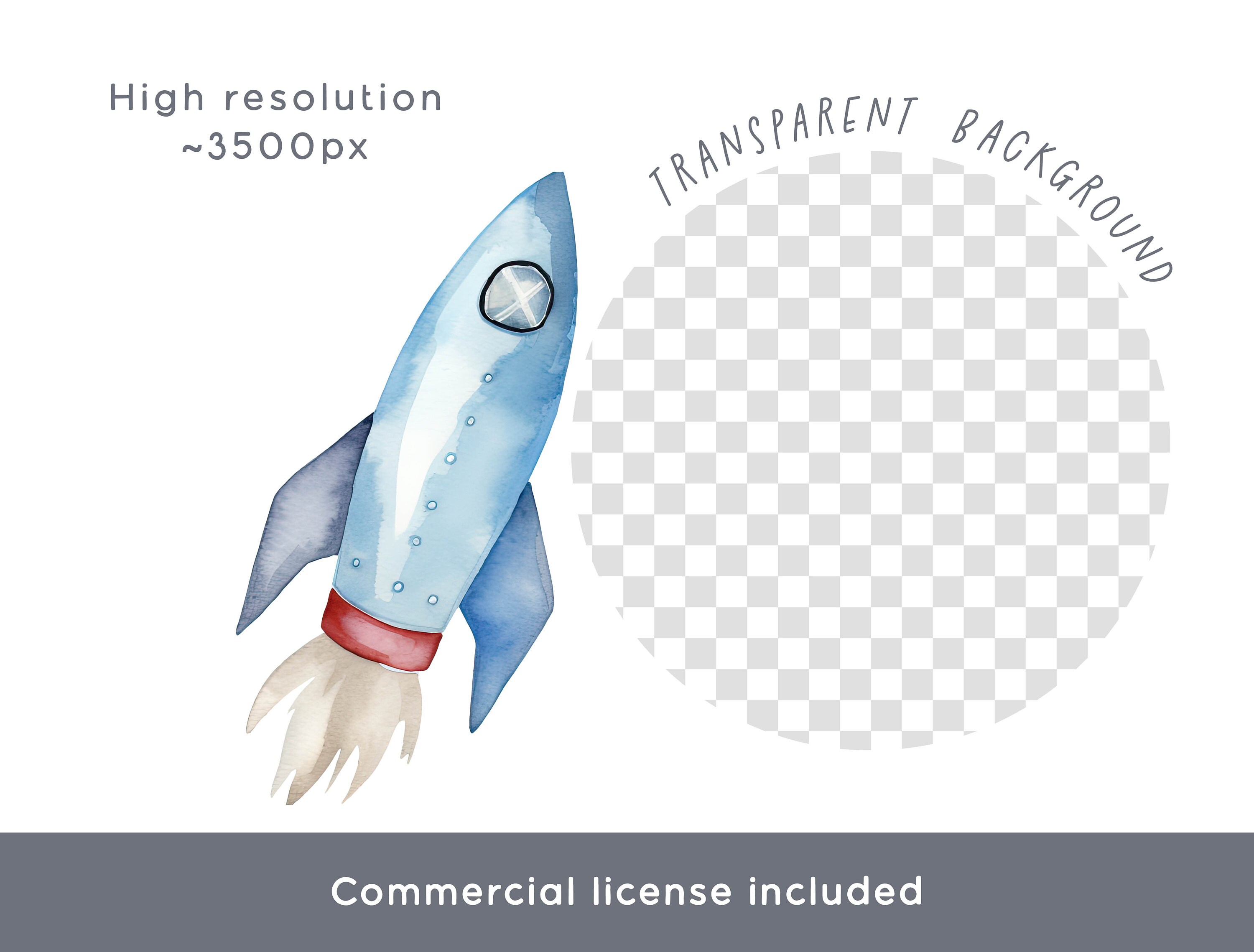 Astronaut Clipart Bundle, Watercolor PNG Graphics, Digital Download ...