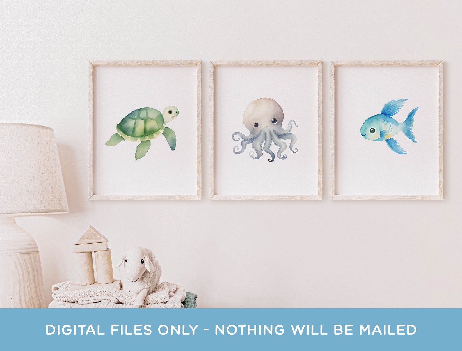 Ocean Clipart Bundle, Watercolor Under the Sea Creatures Animals Beach ...