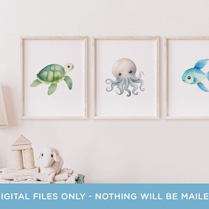 Ocean Clipart Bundle, Watercolor Under the Sea Creatures Animals Beach ...