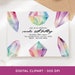 Crystal Clipart Bundle, Watercolor Rainbow Gem Jewel Diamond PNG ...