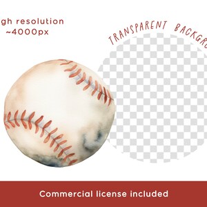 Baseball Clipart Bundle, Sport Baseball Watercolor PNG Ball Glove Bat ...