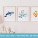 Ocean Creatures Clipart Bundle, Watercolor Under the Sea Animals Beach ...