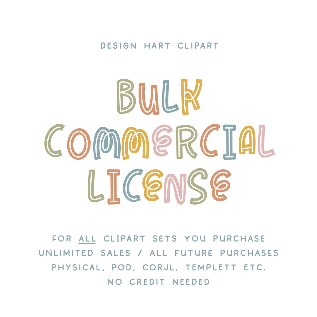 Unlimited Commercial License - for Bulk Clipart Sets - Etsy