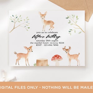 Watercolor Deer Clipart, Woodland Nursery Decor Printable Clipart for ...