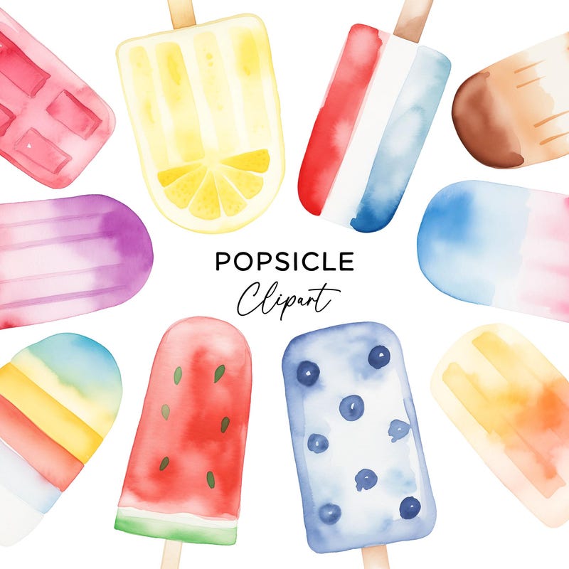 Popsicles Clip Art - Etsy