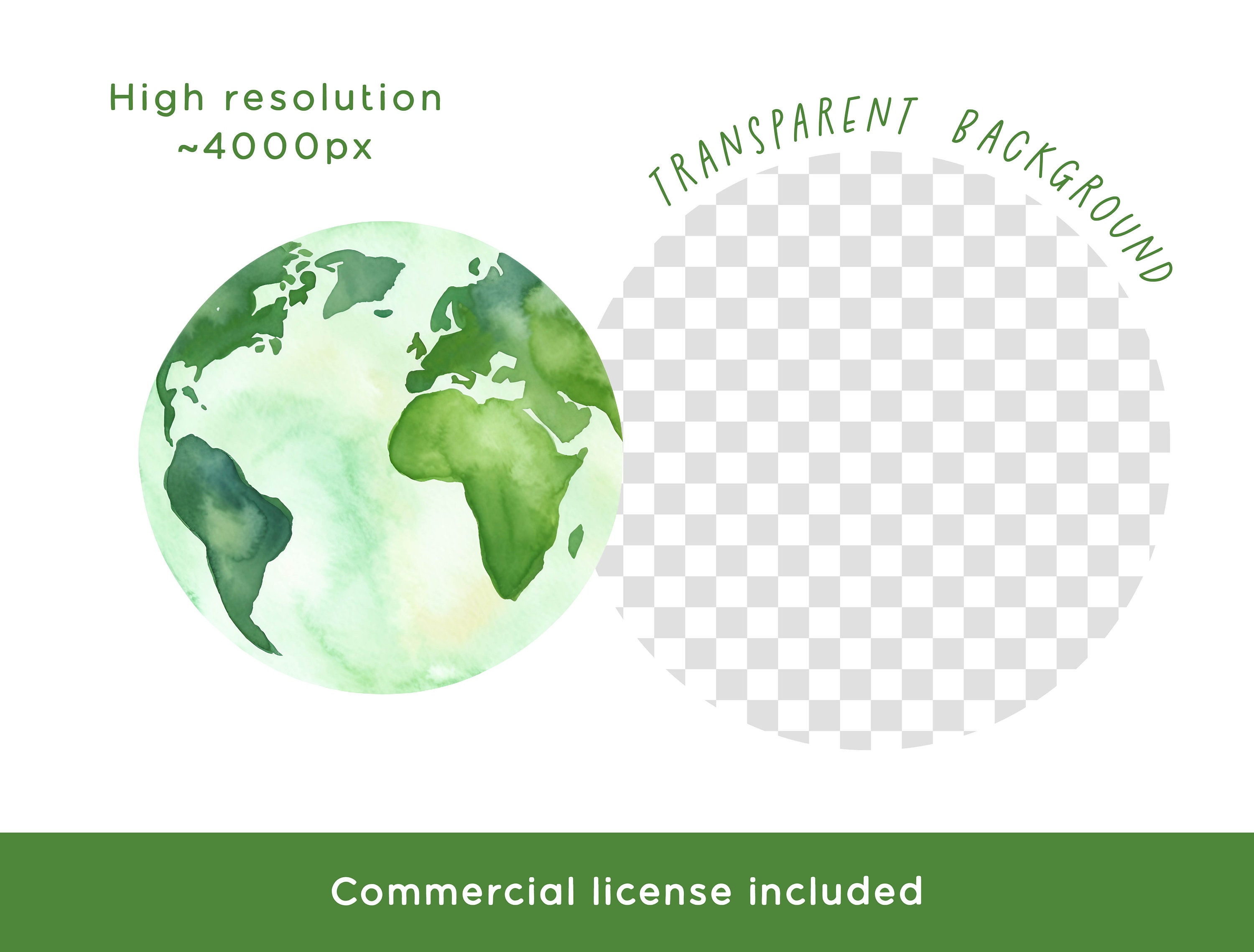 World Globe Clipart Bundle - Colorful Pastel Earth Graphics, PNG ...