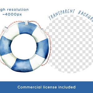 Sailor Clipart Bundle Set, Watercolor Lighthouse Anchor Boat Beach ...