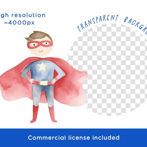 Superhero Clipart Bundle, Watercolor Superheroes PNG Sublimation ...
