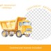 Dump Truck Clipart, Watercolor Construction Vehicle PNG, Digital ...