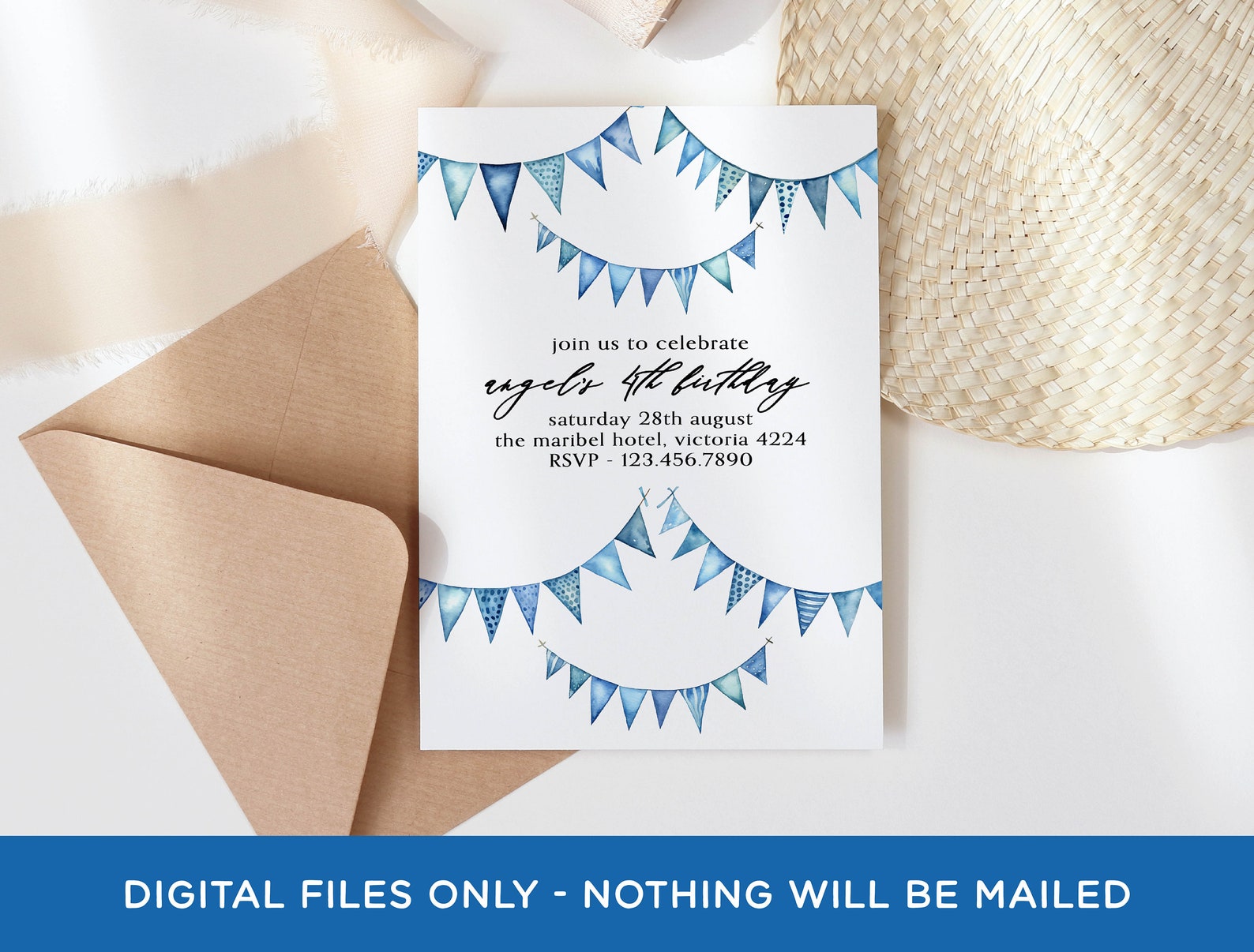 Bunting Clipart Bundle, Watercolor Pastel Flag PNG Digital Download ...