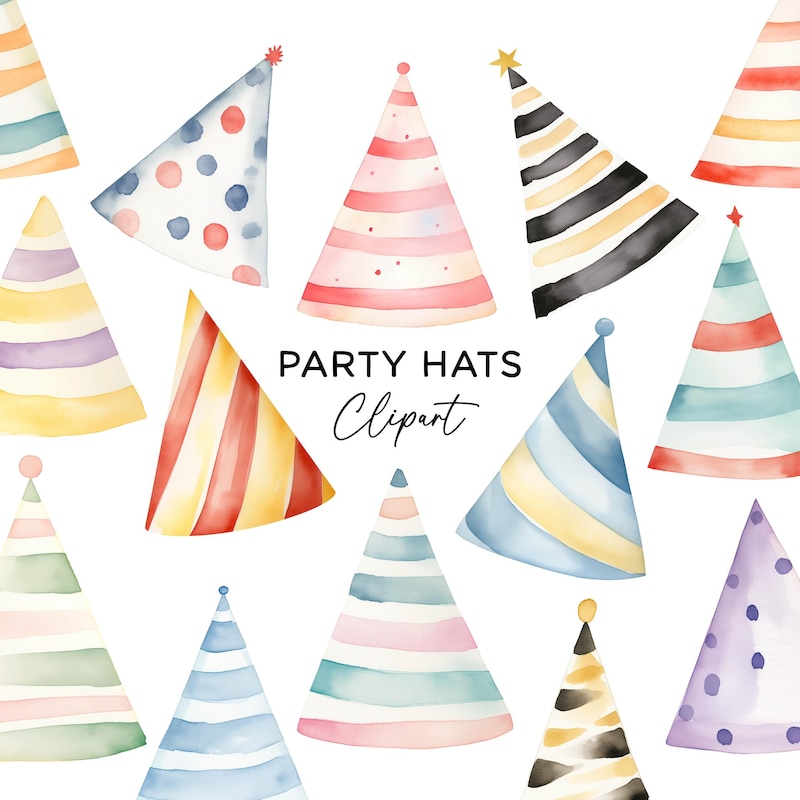 Rainbow Party Hat - Etsy