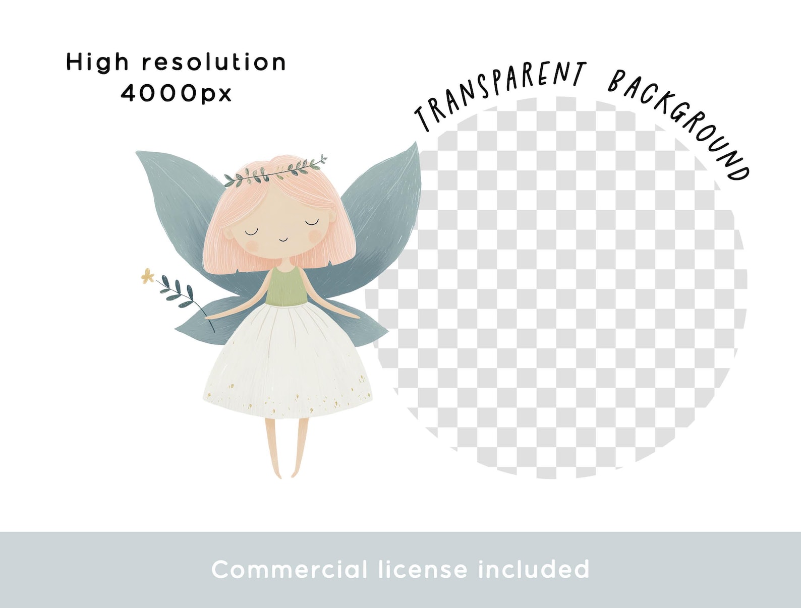 Fairy Clipart Bundle, PNG Graphics Digital Download Floral Pastel ...