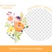 Flower Bouquet Clipart - Watercolor Yellow Orange Floral Bunch PNG ...