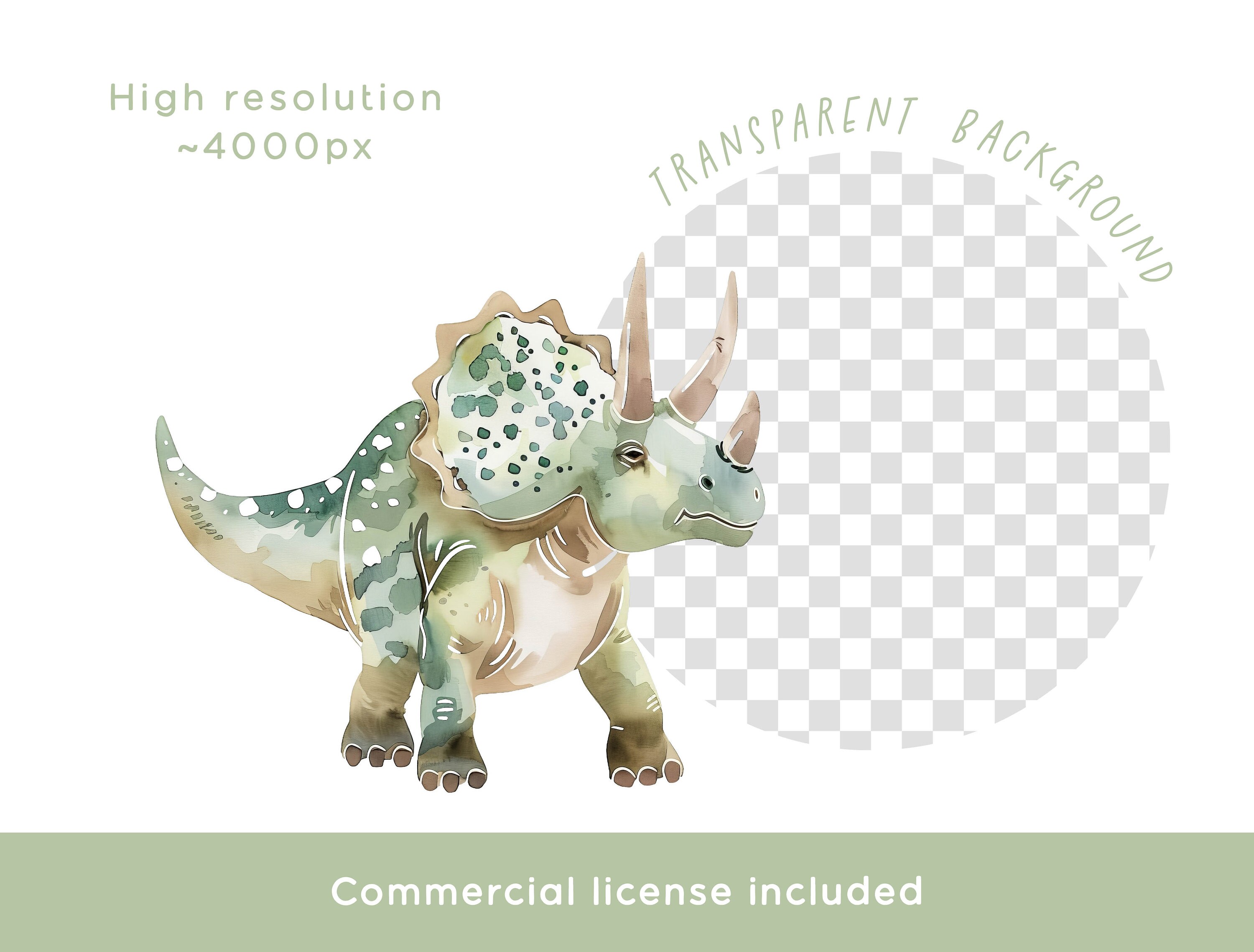 Dinosaur Clipart Bundle Watercolor Jurassic Prehistoric Dino PNG ...