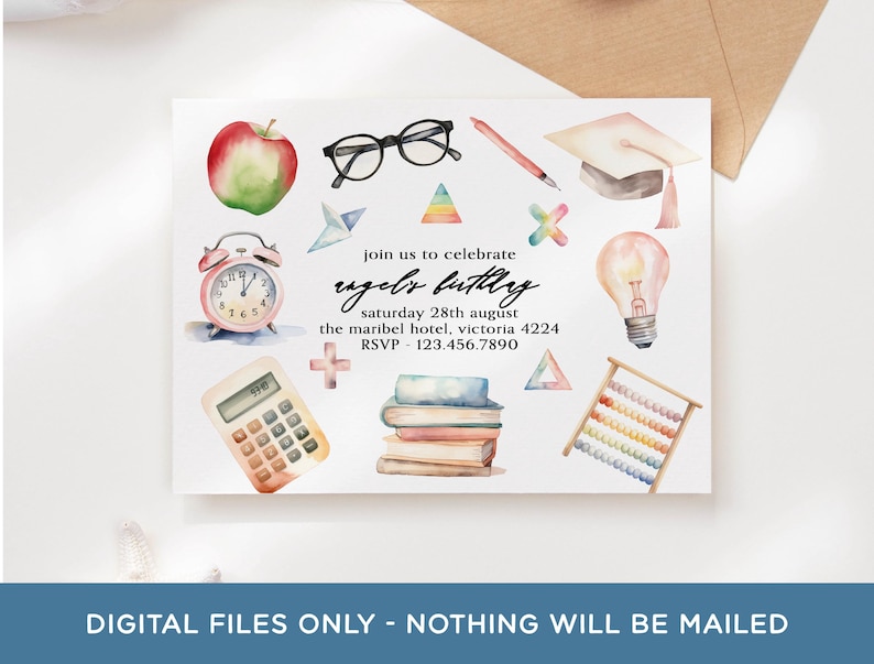 Maths Clipart Bundle, PNG Graphic Digital Download Watercolor ...