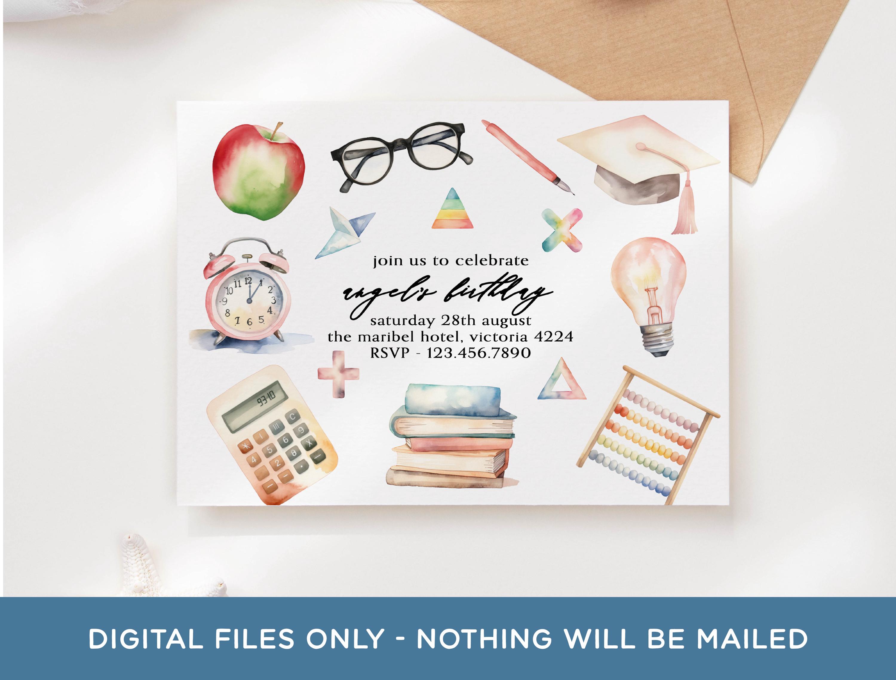 Maths Clipart Bundle, PNG Graphic Digital Download Watercolor ...