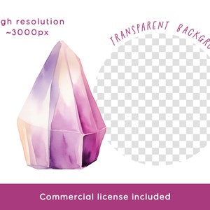 Crystal Clipart Bundle, Watercolor Rainbow Gem Jewel Diamond PNG ...