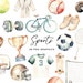 Sports Clipart Bundle - Watercolor Balls Soccer Football Cricket ...