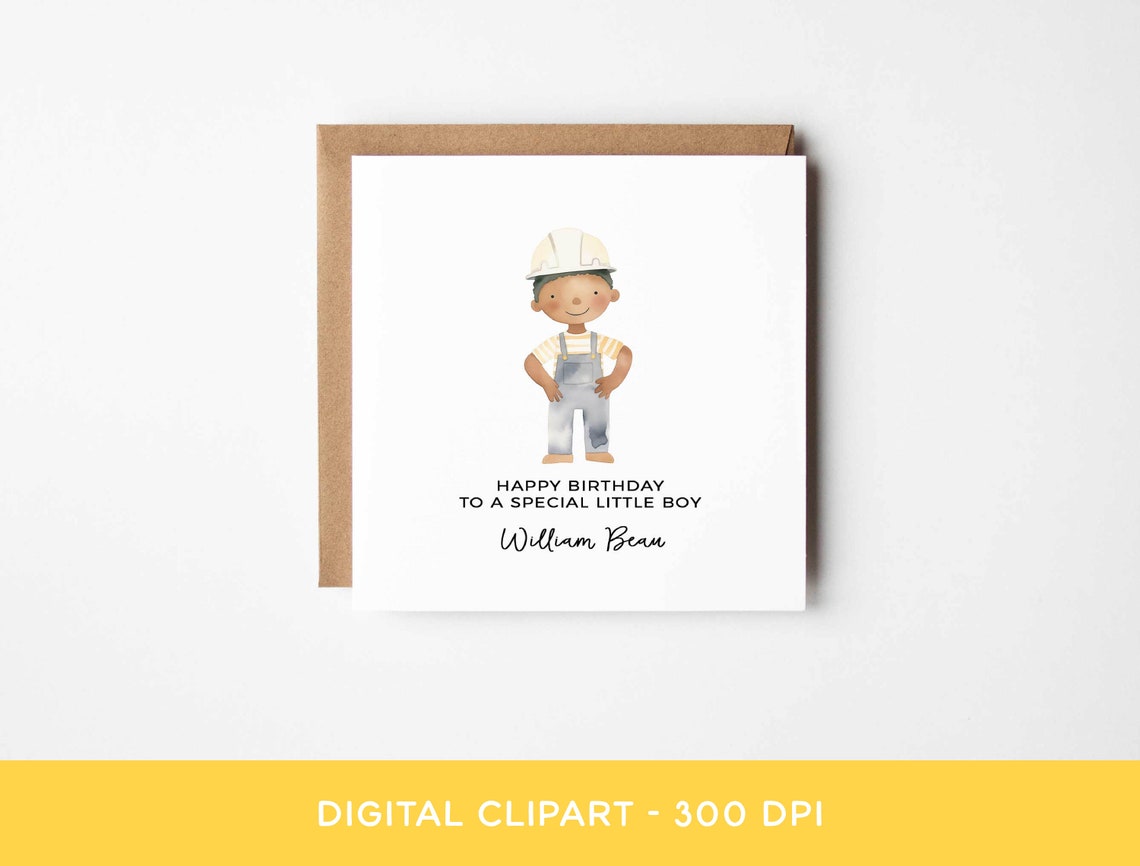 Builder Kid Clipart Bundle, Construction Worker Children Boys Girls PNG ...