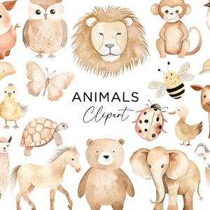 Boho Animal Clipart Bundle Set, PNG Sublimation Graphics Digital ...