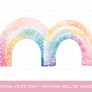Rainbow Clipart Bundle, PNG Digital Download for Scrapbooking ...