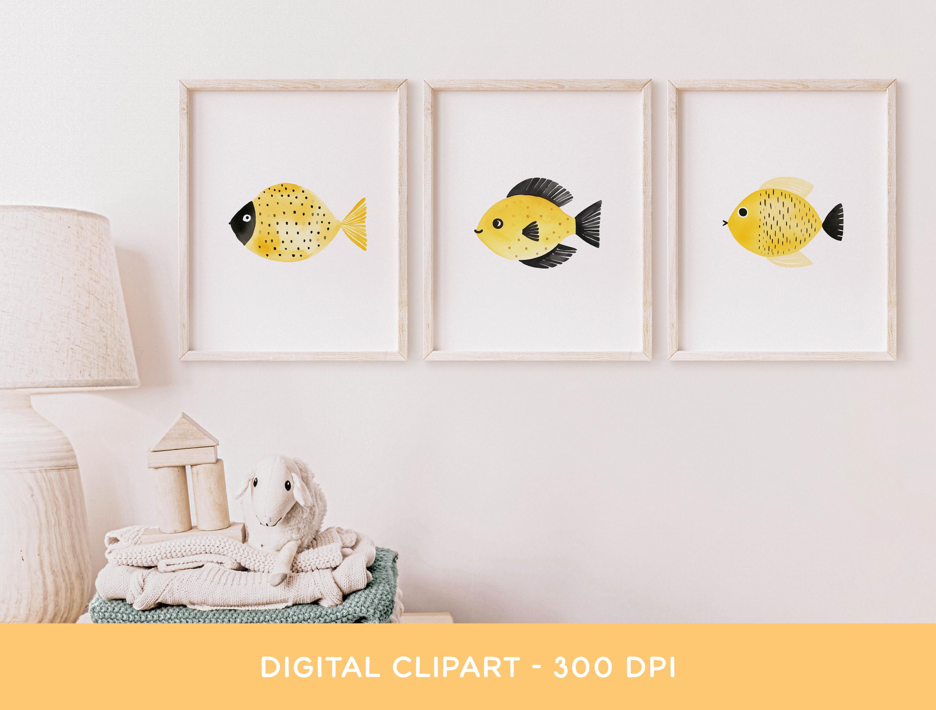 Ocean Clipart Bundle, Watercolor Under the Sea Creatures Animals Beach ...