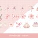 Ballet Clipart Bundle Set, Ballerina Dancer Watercolor Tutu Floral Bow ...