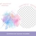 Watercolor Clipart Bundle - Pink Blue Purple Brush Stroke Splash Smudge ...
