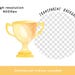 Trophy Clipart Bundle, PNG Graphics Digital Download Watercolor Golden ...
