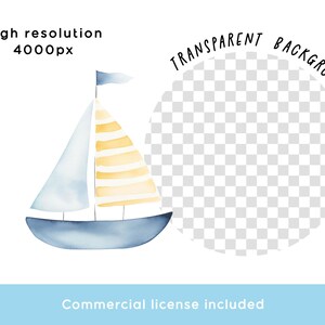 Sailboat Clipart Bundle Set, Watercolor Colorful Kids Sailing Boats ...