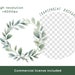 Eucalyptus Wreath Clipart, Watercolor Botanical Greenery PNG Graphic ...
