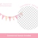 Bunting Clipart Bundle Watercolor Pastel Flag PNG Digital - Etsy