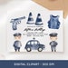 Police Kid Clipart Bundle, Cute Watercolor Boy Policeman Car Gun ...