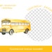 School Bus Clipart Watercolor Yellow Schoolbus PNG for Educational ...