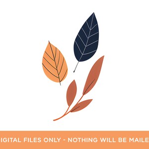 Fall Leaves Clipart Bundle, PNG Commercial Use, Autumn Leaf Graphics ...