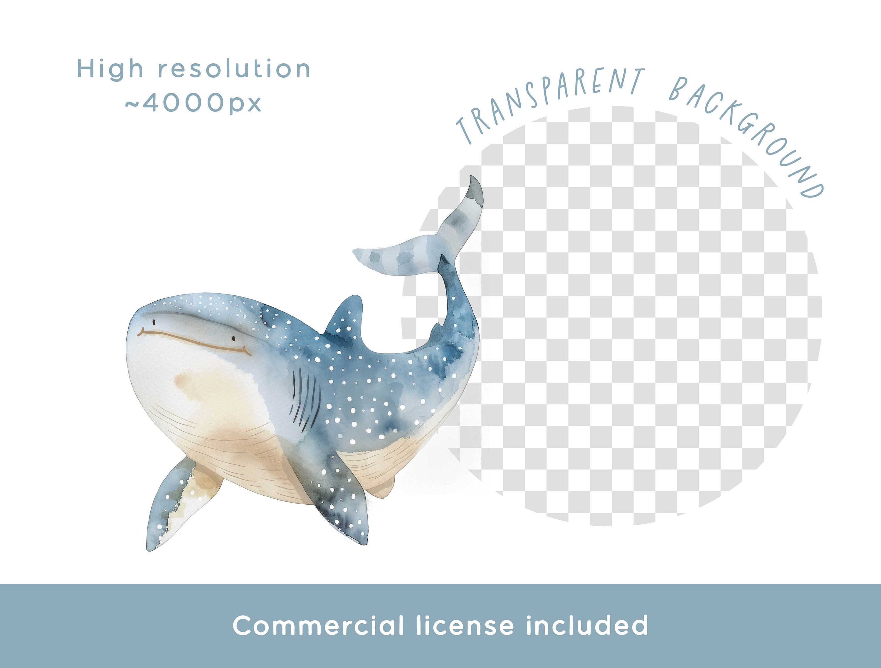 Ocean Clipart Bundle, Watercolor Under the Sea Creatures Animals Beach ...