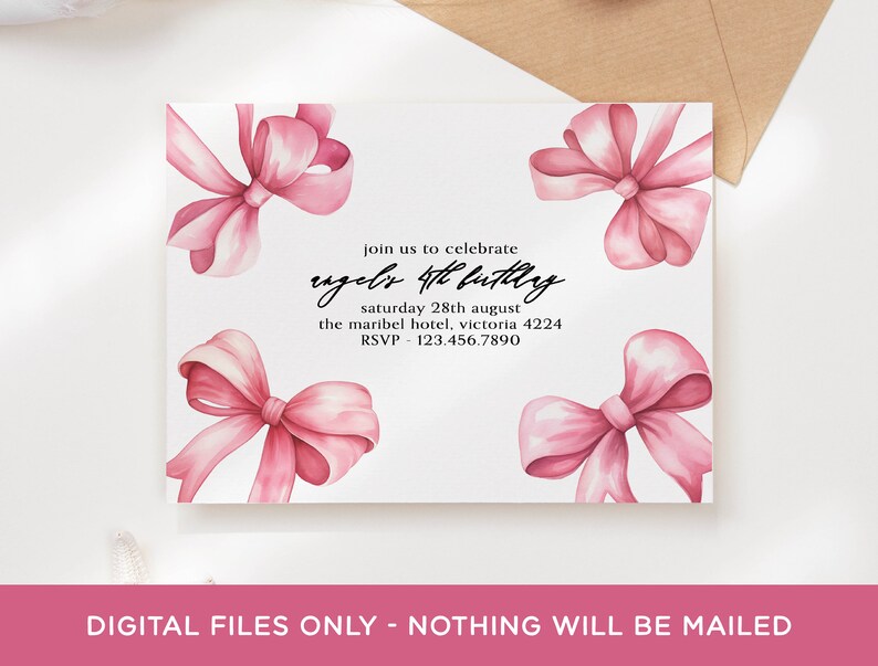 Bow Clipart Bundle Set, Watercolor Pink Bows Ribbons, Pastel Pink PNG ...