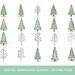 Christmas Tree Clipart Bundle Set, Cute Cartoon Xmas Trees Pastel ...