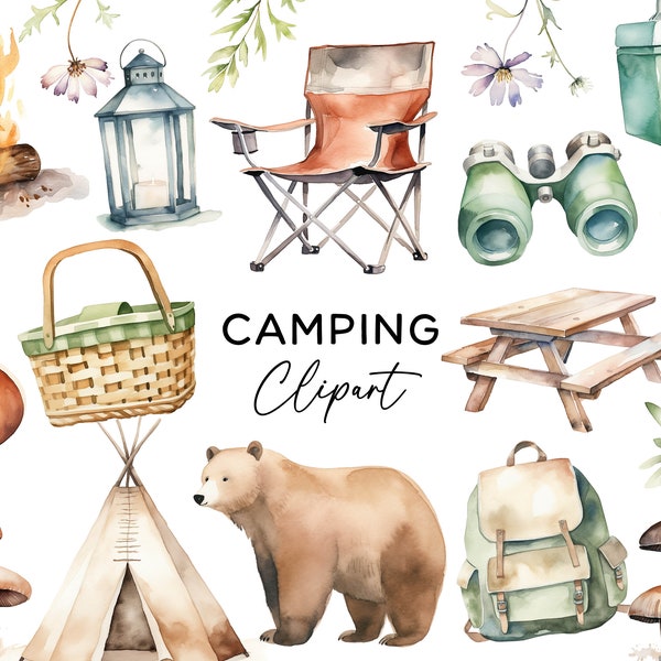 Camping Clip Art - Etsy