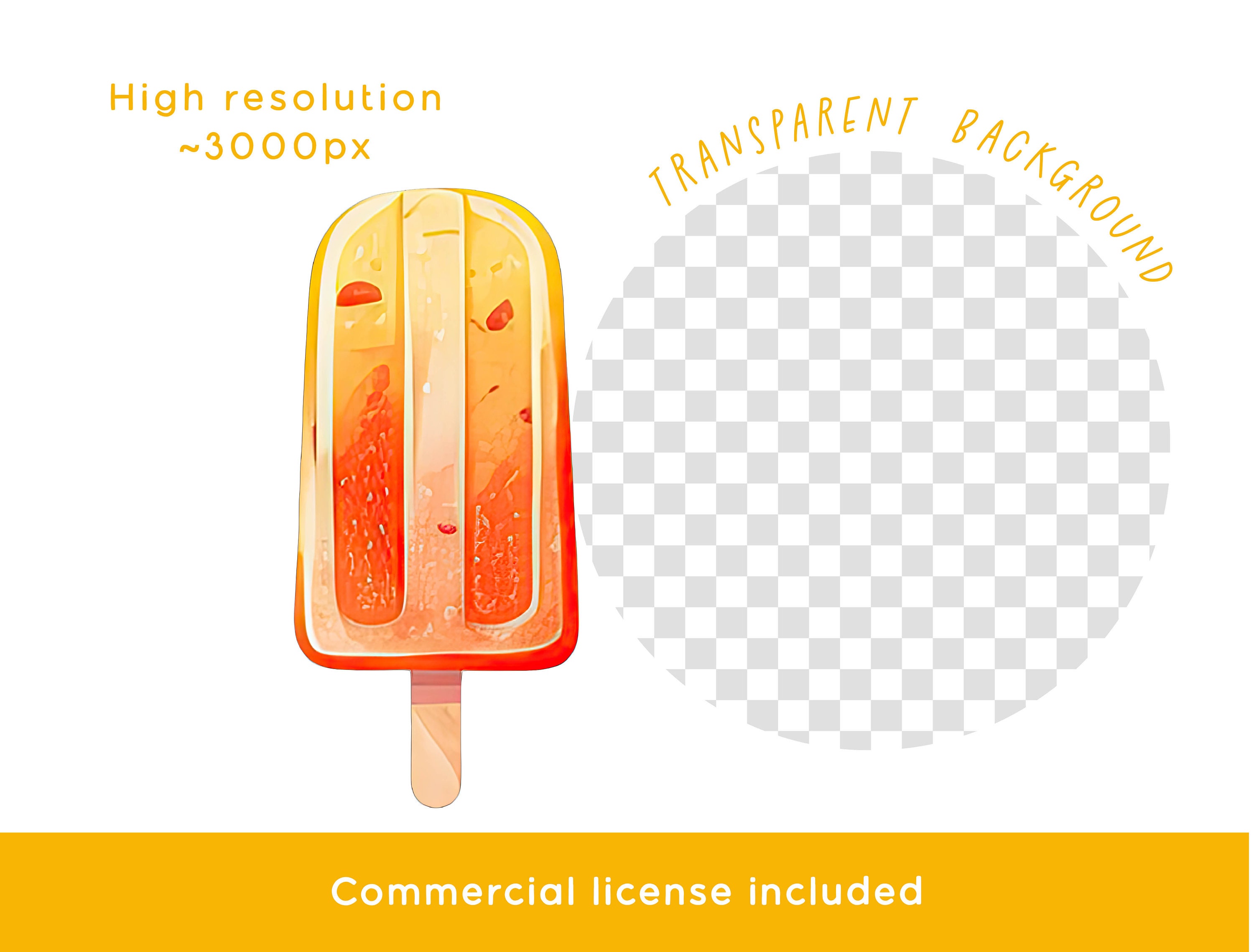 Popsicle Clipart Bundle, Rainbow Icy Poles PNG Commercial Use Colorful ...