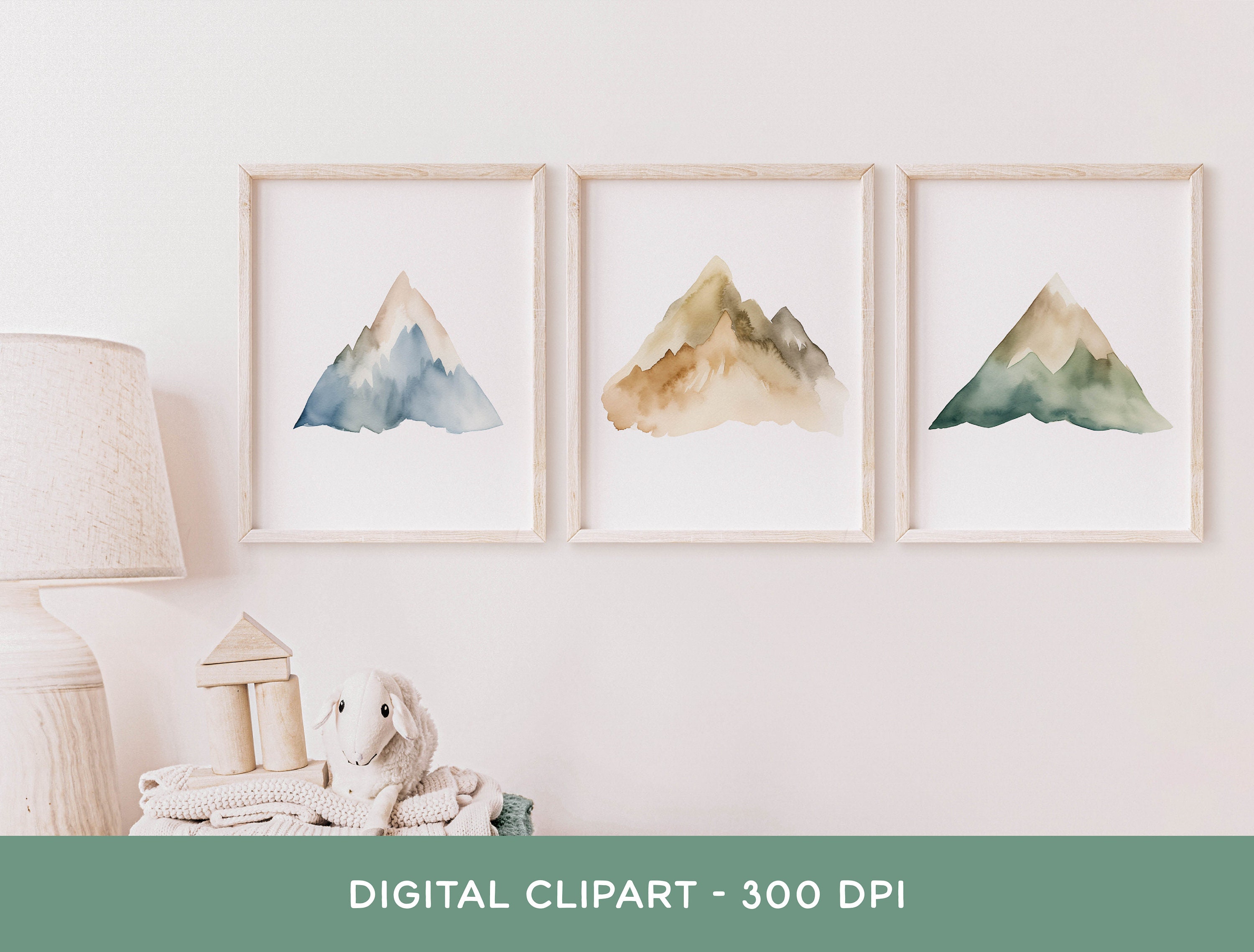 Camping Clipart Bundle, Adventure Watercolor Camper Tent Forest Animal ...