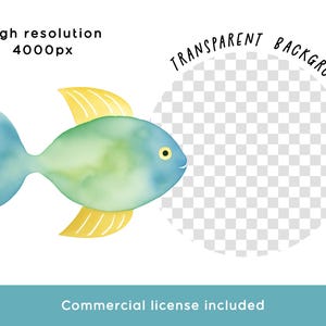 Ocean Clipart Bundle, Watercolor Under the Sea Creatures Animals Beach ...