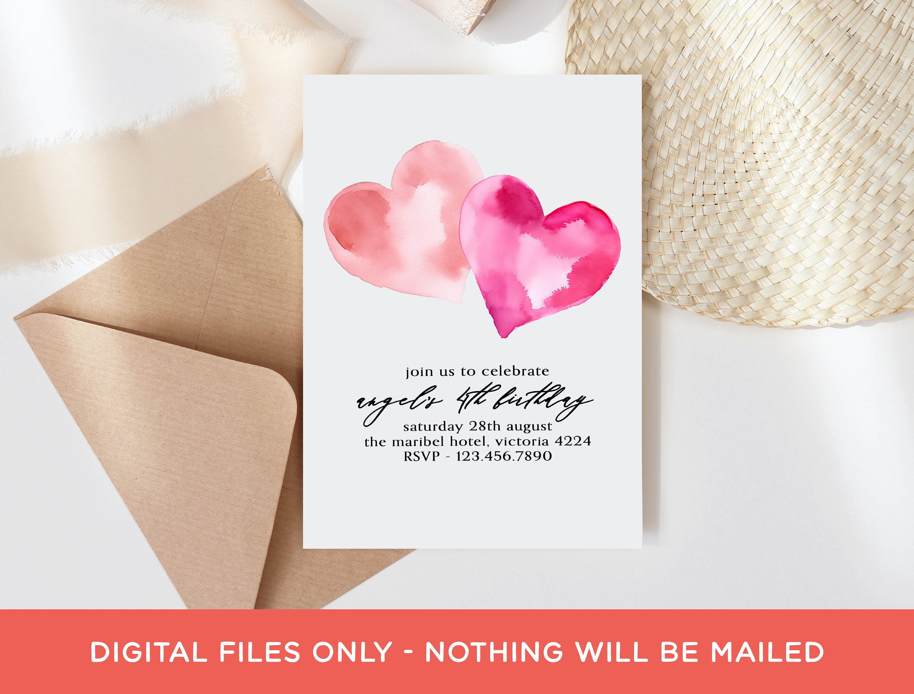 Hearts Clipart Bundle, Watercolor Valentines Day Illustrations ...