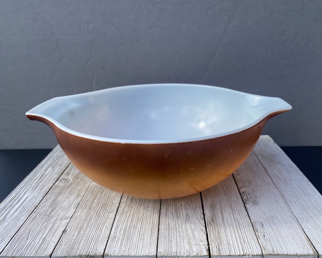 Vintage Pyrex Orange/brown Ombré Mixing Bowl 442 1 1/2 - Etsy